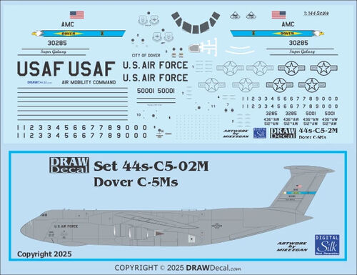 Draw Decal 44-C5-02M Lockheed C-5 M Super Galaxy - Dover AFB
