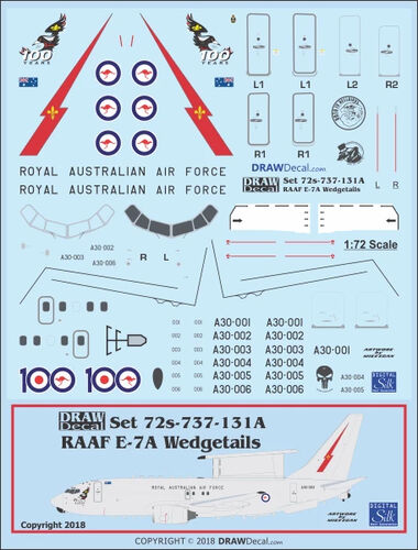 Draw Decal 72-737-131A Boeing E-7A Wedgetail - RAAF