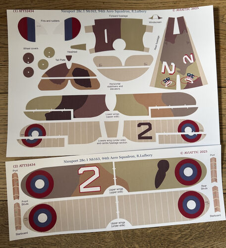 Aviattic ATT32434 Nieuport 28c.1 - N6163, 94th Aero Squadron, R.Lufbery