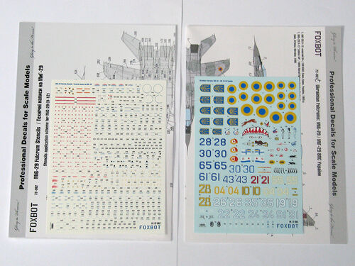 FOXBOT 72-061T Ukrainian Fulcrums: Mikoyan MiG-29 (9-12, 9-13, 9-51) And Stencils