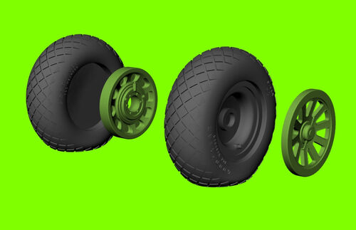 LF Models 3D3205 Mustang´s Weighted Wheels - 3D-Printed Diamond Tread (for All Kits)