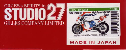 Studio 27 TK1242 Suzuki RGV Fuji Super Sprint 1988 - Trans Kit (for Tamiya Kits)