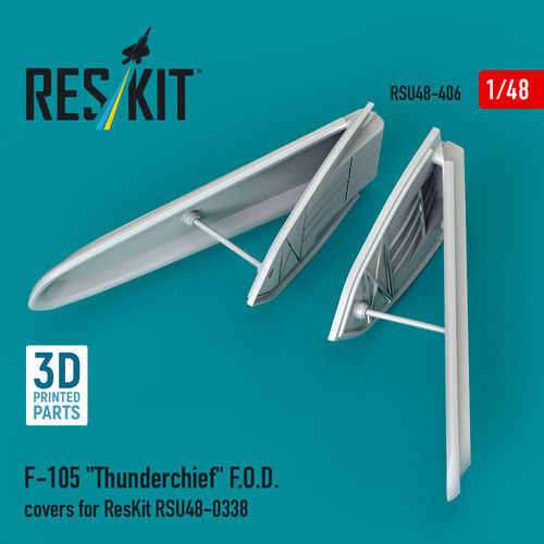 RES/KIT U48-0406 Republic F-105 Thunderchief - 3D Printed F.O.D. Covers (for ResKit RSU48-0338 Kit)