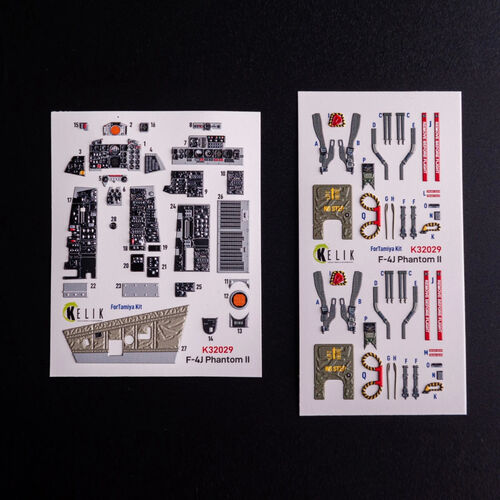KELIK K32029 McDonnell Douglas F-4 J - Interior 3D Decals (for Tamiya Kits)
