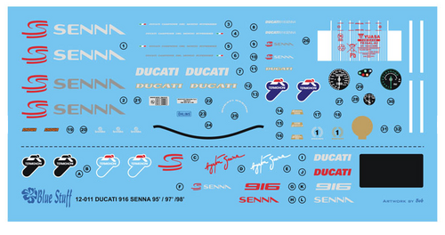 Blue Stuff 12-011 Ducati 916 Senna 1995 / 1997 / 1998 (for Tamiya 14068 Kit)