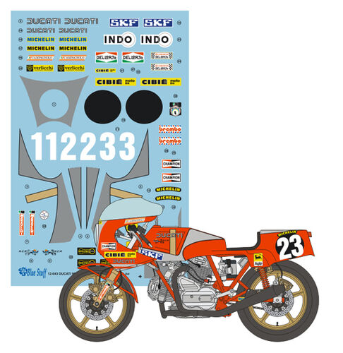 Blue Stuff 12-043 Ducati 900 NCR Racer Decals (for Tamiya 14022 Kit)