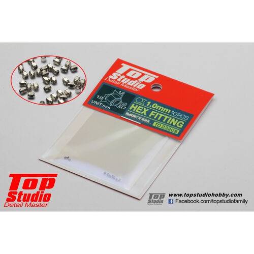 Top Studio TD23209 1.0 mm Hex Fitting (10 pcs)