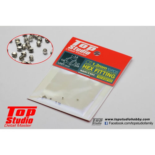 Top Studio TD23210 1.2 mm Hex Fitting (10 pcs)
