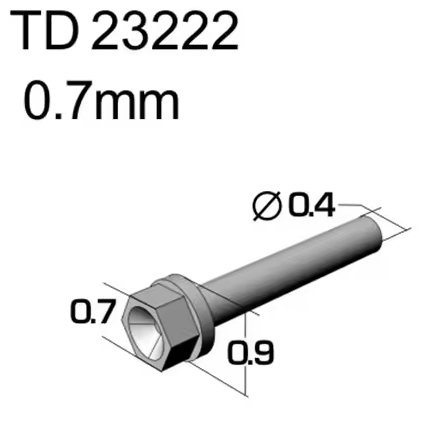 Top Studio TD23222 0.7 mm Hex Rivets A (10 pcs)