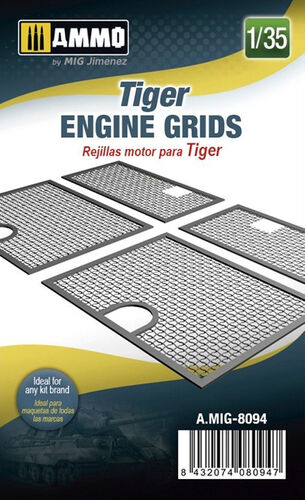AMMO of Mig Jimenez 8094 Tiger - Engine Grids (3D Printed)