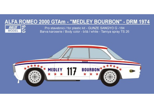 Rejimodel 076 Alfa Romeo 2000 GTAm - „Medleys Bourbon“ DRM 1974