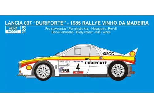 Rejimodel 189 Lancia 037 „Duriforte“ - 1986 Rally Vinho da Madeira (for Hasegawa and Revell Kits)