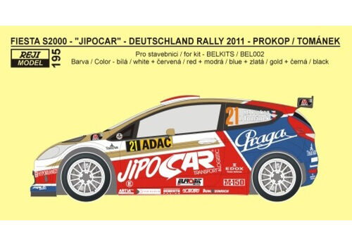Rejimodel 195 Ford Fiesta S2000 - Deutschland Rally 2011 Prokop / Tomanek (for Belkits Kits)