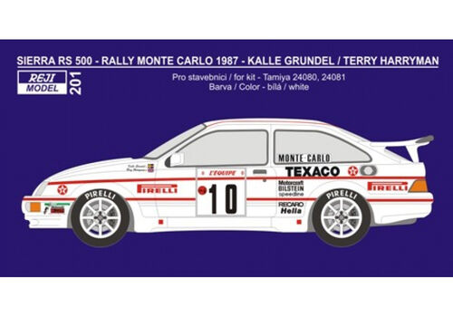 Rejimodel 201 Ford Sierra 500RS - Rally Monte Carlo 1987 Grundel / Harryman (for Tamiya Kits)