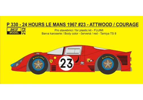 Rejimodel 252 Ferrari 330P - 24h Le Mans 1967 Attwood / Courage (for Fujimi Kits)