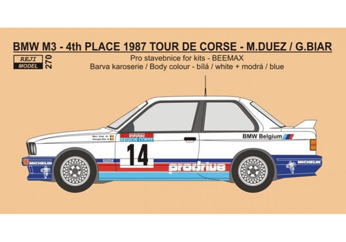 Rejimodel 270 BMW M3 - 1987 Tour de Corse rally - M.Duez / G.Biar (for Beemax Kits)