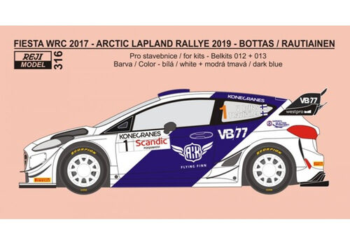 Rejimodel 316 Ford Fiesta WRC 2017 - Arctic Lapland Rally 2019 – Bottas / Rautiainen (for Belkits Kits)