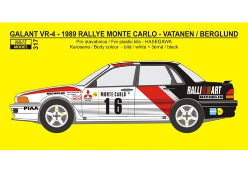 Rejimodel 317 Mitsubishi Galant - 1989 Rally Monte Carlo - Vatanen / Berglund (for Hasegawa Kits)