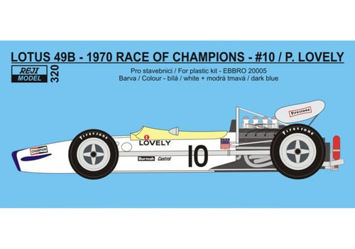 Rejimodel 320 Lotus 49B - 1970 Race Of Champions / Brands Hatch - P.Lovely (for Ebbro Kits)