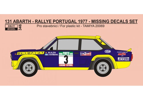 Rejimodel 346 Fiat 131 Abarth - Rallye Portugal 1977 - missing logo (for Tamiya Kits)