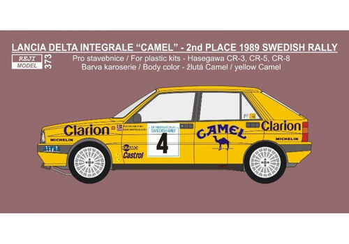 Rejimodel 373 Lancia Delta Integrale „Camel“ - 1989 Swedish rally - Eklund / Whittock (for Hasegawa Kits)