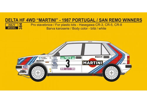 Rejimodel 384 Lancia Delta HF 4WD - 1987 Portugal / San Remo winner (for Hasegawa Kits)