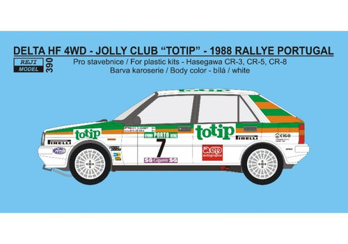 Rejimodel 390 Lancia Delta HF 4WD „Jolly club / Totip“ - 1988 Rally Portugal (for Hasegawa Kits)