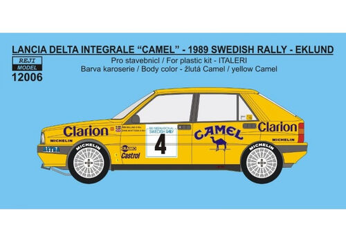 Rejimodel 12006 Lancia Delta Integrale „Camel“ - 1989 Swedish Rally - Eklund / Whittock (for Italeri Kits)