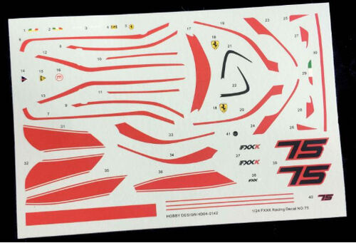 Hobby design HD04-0142 Ferrari FXX-K - Racing Decal No.75