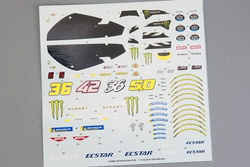 Hobby design HD04-0180 Suzuki GSX-RR - 2021 Decals (for Tamiya 14139 Kit)