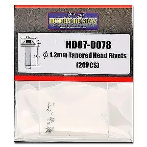 Hobby design HD07-0078 1.2 mm Tapered Head Rivets (20 pcs)