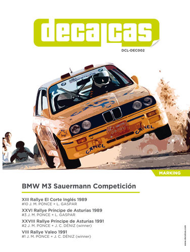 Decalcas DEC002 BMW M3 E30 Team Sauermann Competicion sponsored by Camel 1989 and 1991 (for Beemax, NuNu and Fujimi Kits)