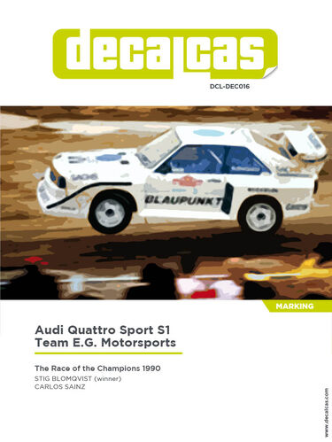 Decalcas DEC016 Audi Quattro Sport S1 E2 Team E.G. Motorsports sponsored by Blaupunkt 1990 (for Bemmax, Profil24 and Reji kits)
