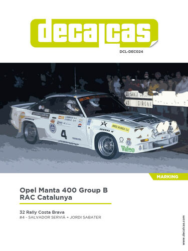 Decalcas DEC024 Opel Manta 400 Group B sponsored by Real Automovil Club de Catalunya 1984 (for Belkits Kits)