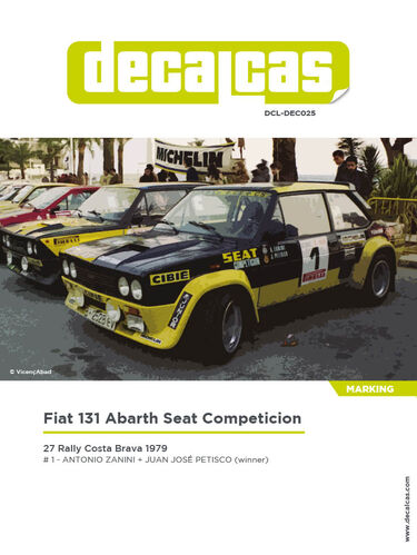 Decalcas DEC025 Fiat 131 Abarth sponsored by Seat Competicion 1979 (for Italeri and Revell Kits)