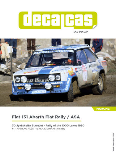 Decalcas DEC027 Fiat 131 Abarth sponsored by Fiat Rally / ASA 1980 (for Italeri and Revell Kits)
