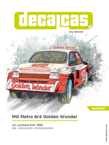 Decalcas DEC041 MG Metro 6R4 Group B sponsored by Golden Wonder 1986 (for Belkits Kits)