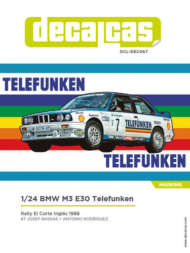 Decalcas DEC067 BMW M3 E30 sponsored by Telefunken 1988 (for Beemax Kits)