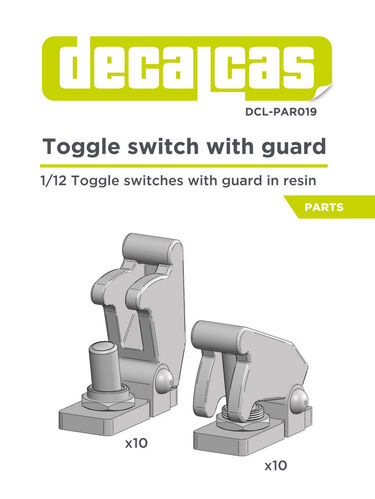 Decalcas PAR019 Toggle Switch with Guard (10+10 pcs)