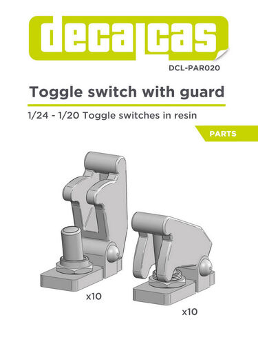 Decalcas PAR020 Toggle Switch with Guard (10+10 pcs)