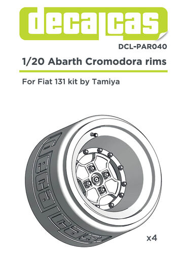 Decalcas PAR040 Fiat 131 Abarth - Abarth Cromodora Rims / 4 pcs (for Tamiya Kits)
