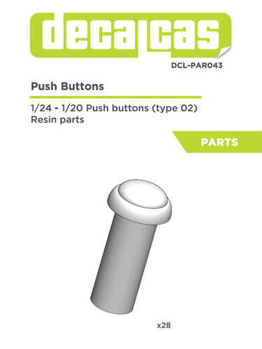Decalcas PAR043 Push Buttons Type 02 (28pcs)