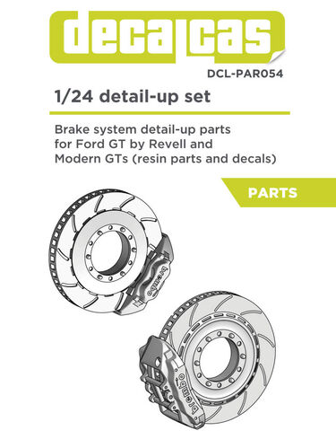 Decalcas PAR054 Ford GT 2017 - Brake System Detail Up Parts (for Revell Kits)