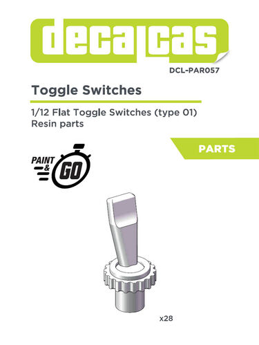 Decalcas PAR057 Flat Toggle Switches - Type 01 (28 pcs)