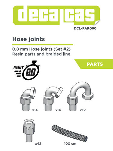 Decalcas PAR060 0.8 mm Hose Joints Set 2 (82 pcs)