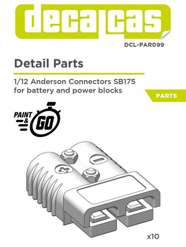 Decalcas PAR099 Anderson Connectors SB175 for Battery and Power Blocks (10 pcs)