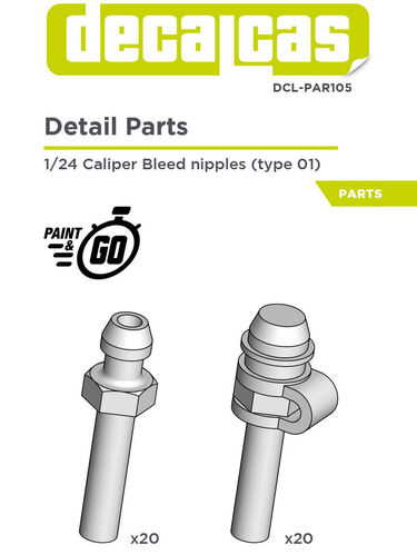 Decalcas PAR105 Caliper Bleed Nipples Type 01 (20 + 20 pcs)