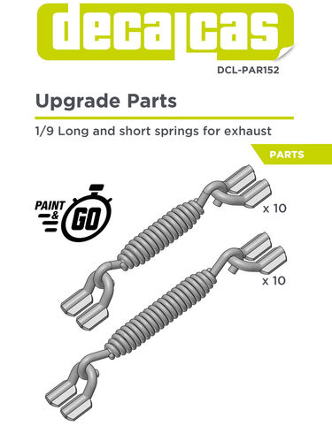 Decalcas PAR152 Long and Short Springs for Exhausts (10 + 10 pcs)