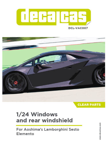 Decalcas VAC007 Lamborghini Sesto Elemento - Side and Rear Windows (for Aoshima kits)
