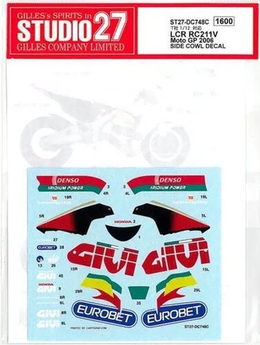 Studio 27 DC0748C Honda RC211V Moto GP 2006 - Side Cowl Decals Set